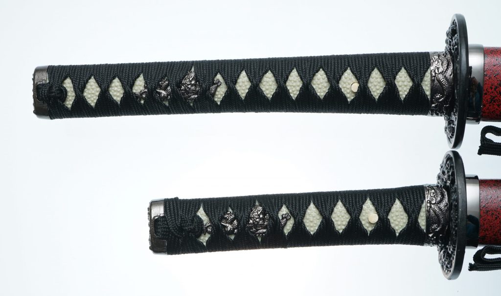 Samurai Sword AKAISHIME DAISHO SET Katana＆Wakizashi | Ninja Weapon ...