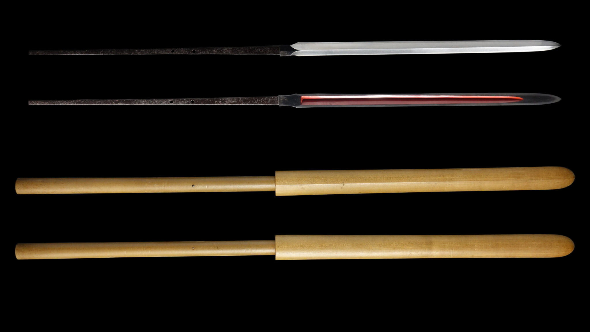 Antique Japanese Sword Shirasaya Yari Signed by Yoshisuke No ...