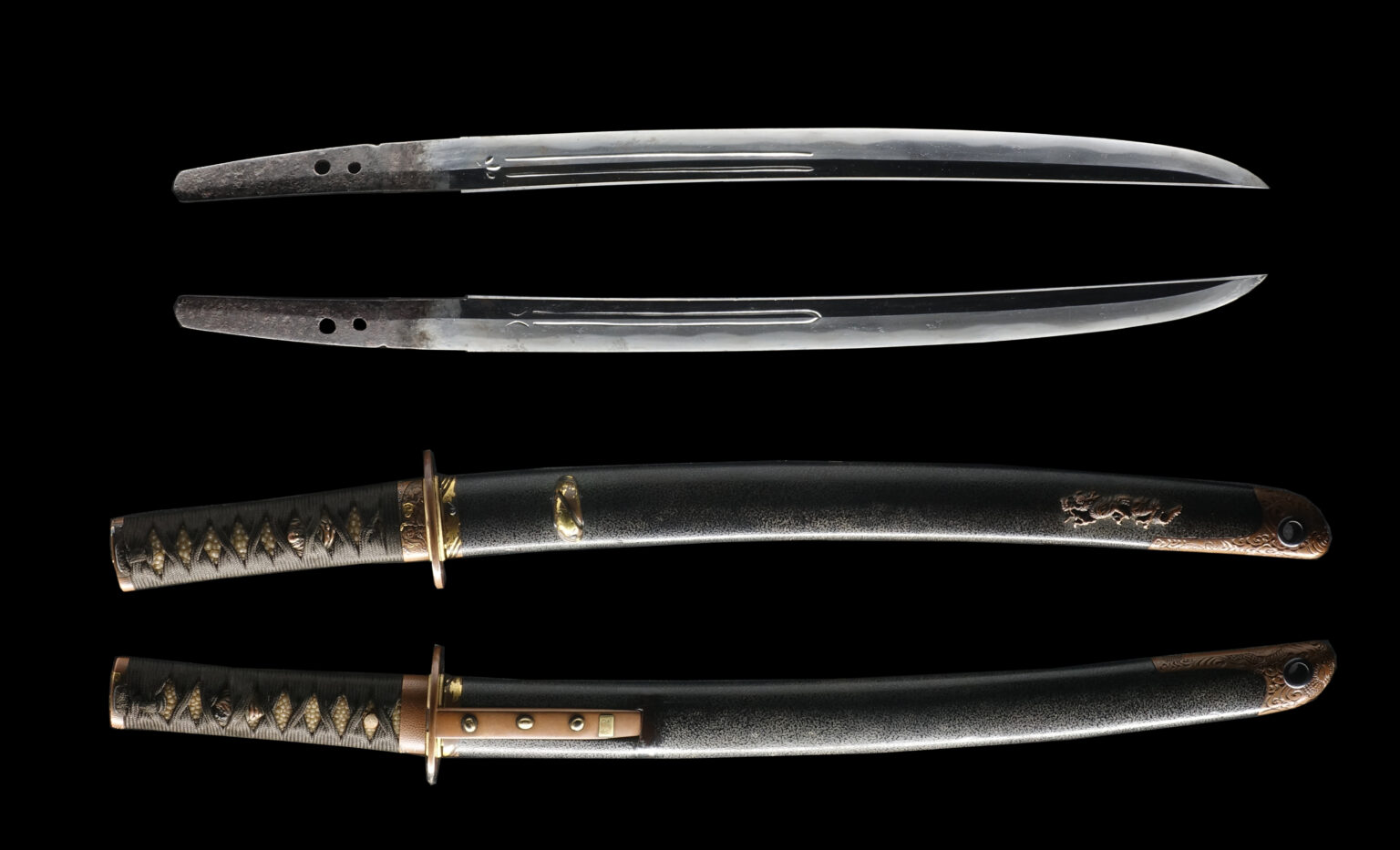 Antique Japanese Sword Wakizashi Signed by Katsumitsu No Certificate(# ...